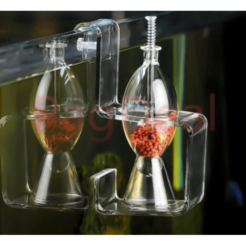 Glass Aquarium Food Feeder - ALA Acrylic Stand - Premium Pet Fish ...
